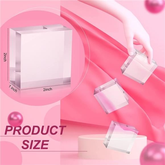 Other | Vicenpal 4 Pieces Acrylic Square Display Block 2 X 1 Inches ...